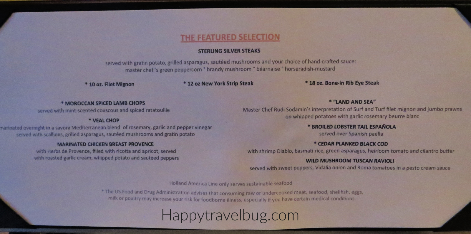 Pinnacle Grill | Holland America Cruise - The {Happy} Travel Bug